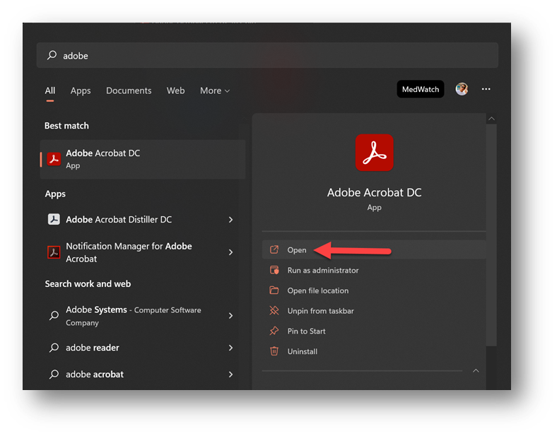 How to update Adobe Acrobat – MedWatch